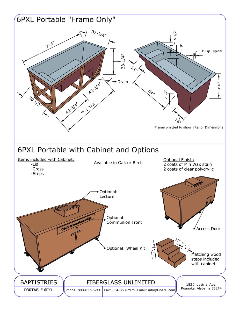 Portable Baptistry 6PXL | Church Steeples