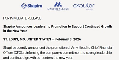 Shapiro Announces Leadership Promotion to Support Continued Growth in ...