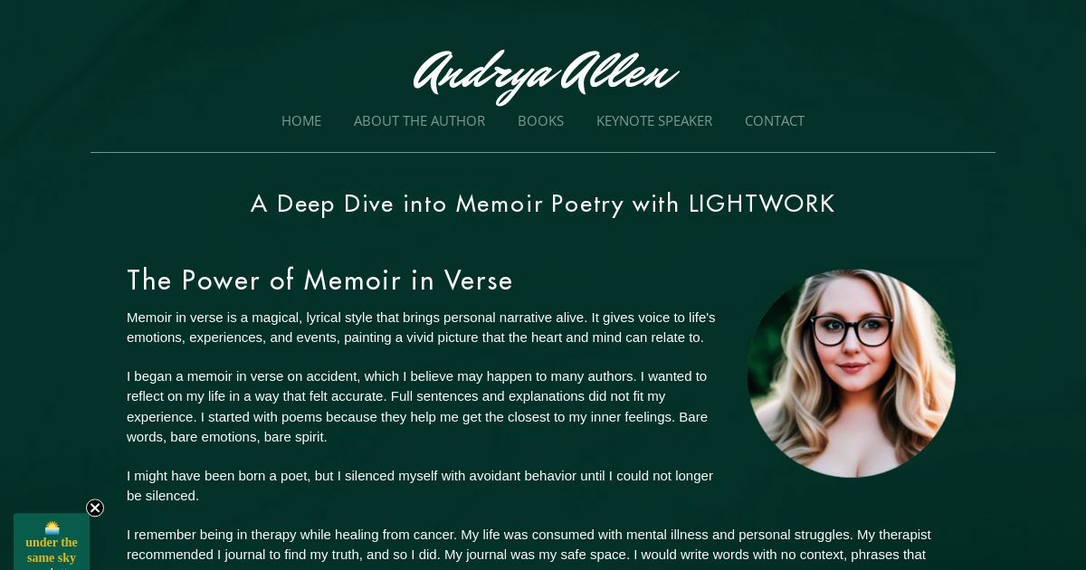 A Deep Dive Into Memoir Poetry with LIGHTWORK
